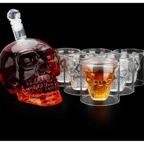 New Design 1000ml Skeleton Head Skull Glass Bottle For Wine Ssb 1