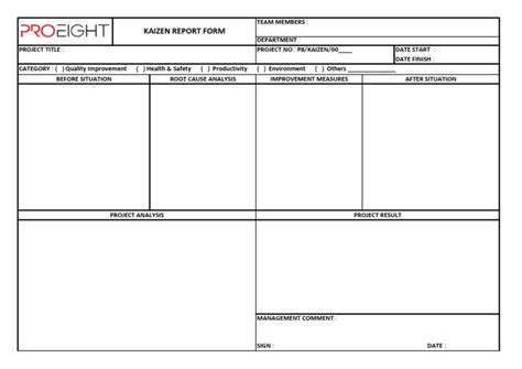 Kaizen Report Form Pdf