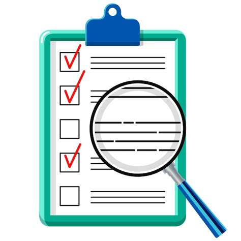 Lista De Tarefas E Lupa Vetor Premium