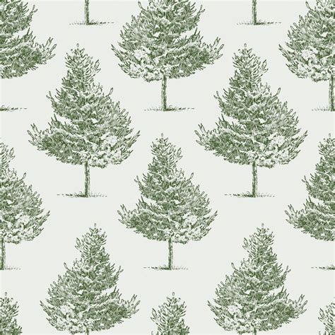 Premium Vector Seamless Background Of Sketches Fir Trees