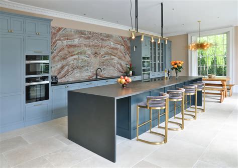 Sevenoaks Classic Painted Shaker Kitchen With Statement Marble