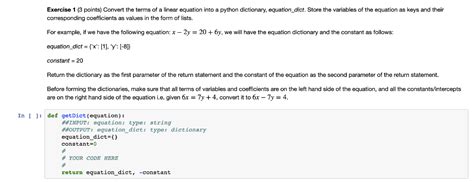Solved Exercise Points Convert The Terms Of A Linear Chegg