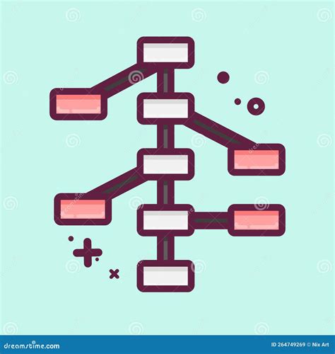 Decision Trees Line Icons Collection Nodes Classification Entropy
