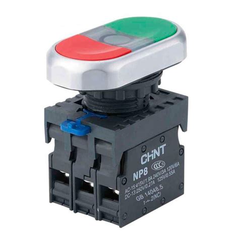 Pulsador Doble Con Led Np8 11sd 110 220vac Chint Importadora Jordan