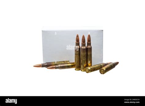 Carbine And Rifle Cartridges Ammunition For Weapons Box Of Cartridges