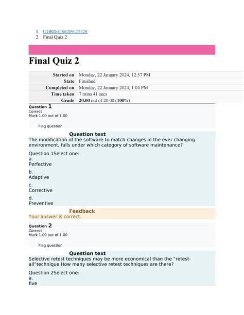Ugrd Cs6209 2312s Finals 2 1 Ugrd Cs6209 2312s 2 Final Quiz 2