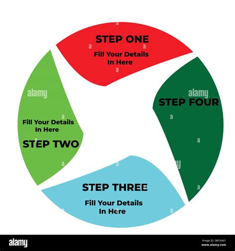 round pie chart infographic design in segmented style for data representation and process flow