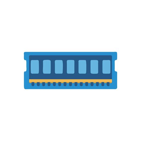 Ram Memory Module For Computer On White Background 63114372 Vector Art