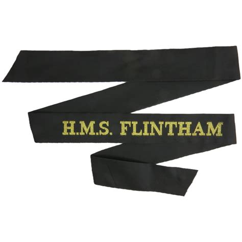 Hms Flintham Ham Class Minesweeper Naval Cap Badge Or Cap Tally