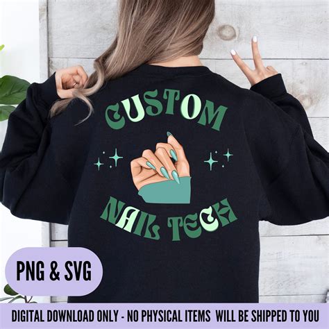 Custom Nail Tech Sublimation Design Graphic Design For Nail