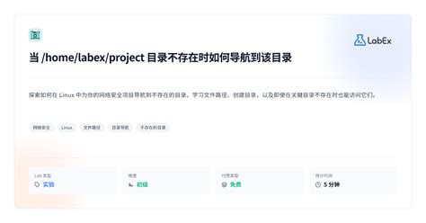 当 home labex project 目录不存在时如何导航到该目录 labex