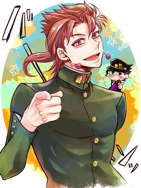 Kujo Jotaro And Kakyoin Noriaki Jojo No Kimyou Na Bouken And More Drawn By Mikan Danbooru