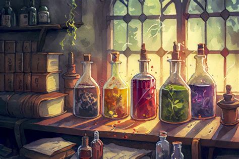 Scientific Laboratory Medieval Science Laboratoryai Illustration