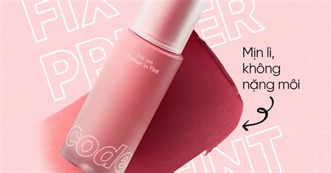 Son Kem Lì Mịn Mờ Code Glokolor Fix On Primer In Tint 47g