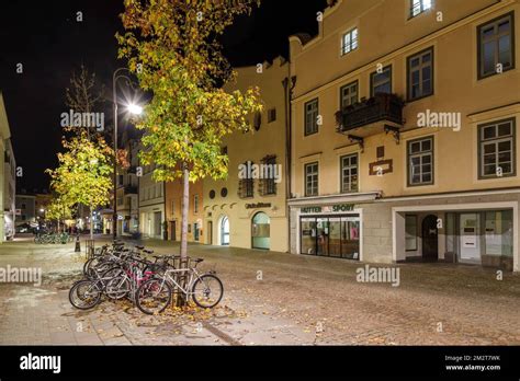 Night View The Street In Brixen Old Town Autonomous Province Of