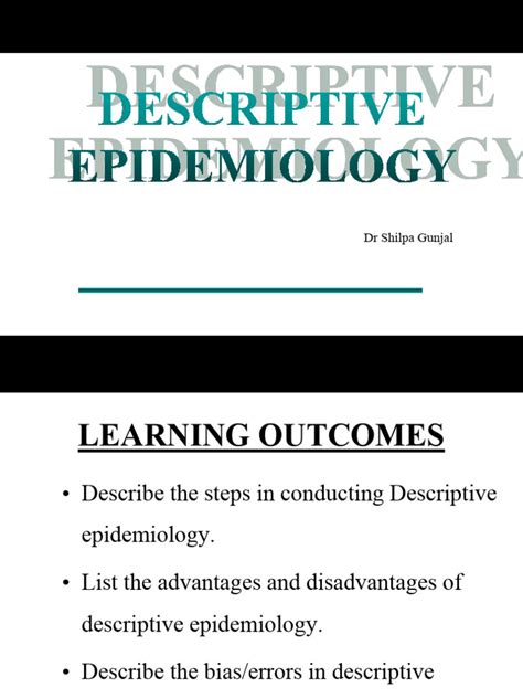 Descriptive Epidemiology Pdf Epidemiology Pandemic