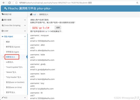 pikachu靶场通关笔记20 sql注入03 搜索型注入 get 搜索框sql注入 csdn博客