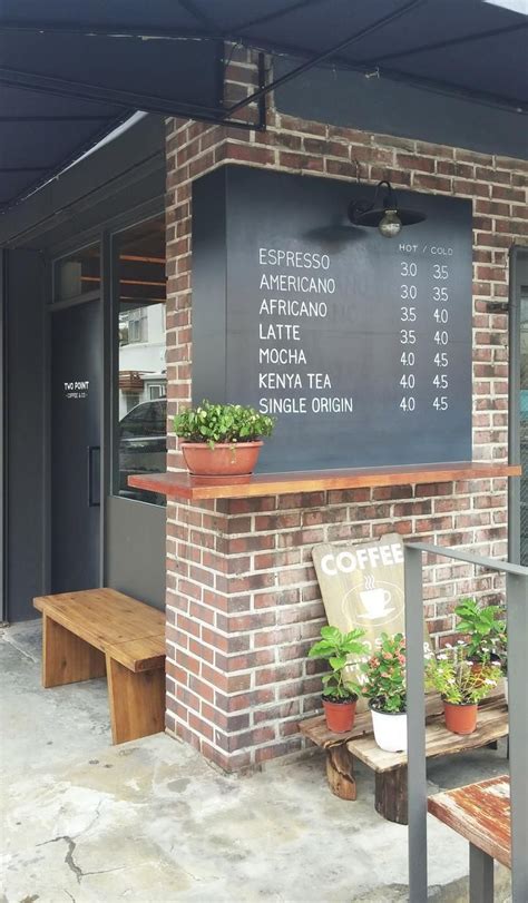 023 서촌 오단테 구로철판 메뉴판 컨셉 벽돌 외관 한옥 카페 Cafe Black Steel Menu Board
