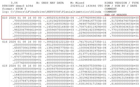 Decifrando O Rinex Formato Aberto Para O Posicionamento Gnss