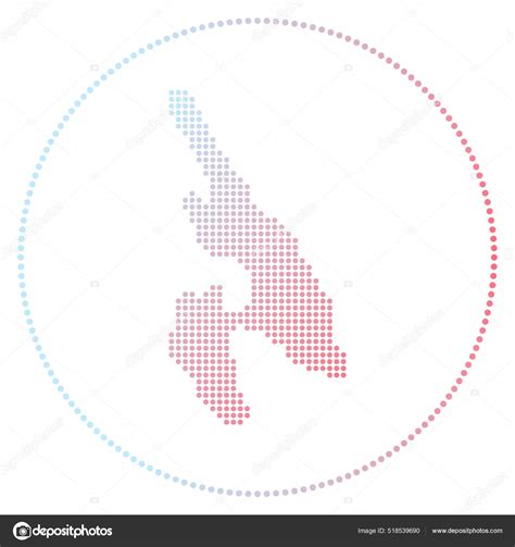 Ko Phi Phi Digital Badge Dotted Style Map Of Ko Phi Phi In Circle Tech Icon Of The Island With
