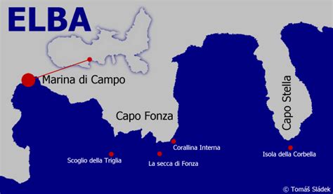 Strany potápěčské Elba Marina di Campo
