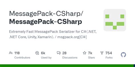 Messagepack Csharpreadmemd At Master · Messagepack Csharpmessagepack