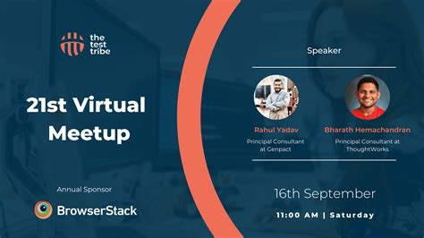 the test tribe 21st virtual meetup