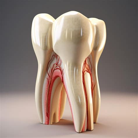 Premium Ai Image Tooth 3d Rendering3d Tooth