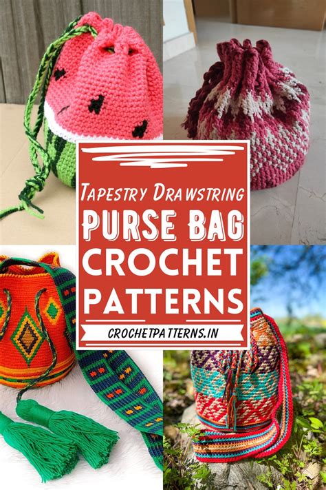 Crochet Tapestry Drawstring Bag Patterns Free