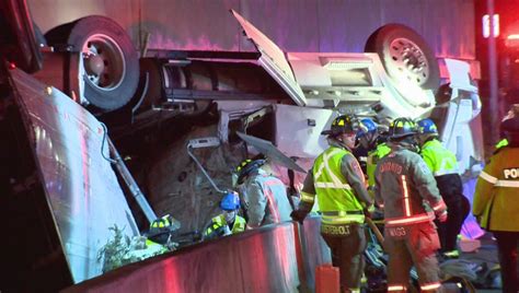 2 Injured After Tractor Trailer Rollover On Hwy 427 Off Ramp In West