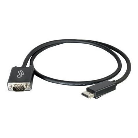 C2g 10ft Displayport Male To Vga Male Active Adapter Cable Black