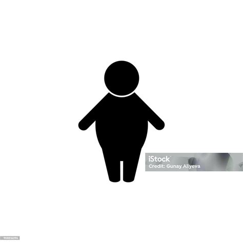 뚱뚱한 남자 아이콘의 실루엣입니다 비만 문제 아이콘의 요소입니다 프리미엄 품질 그래픽 디자인 아이콘입니다 정보 그래픽 모바일