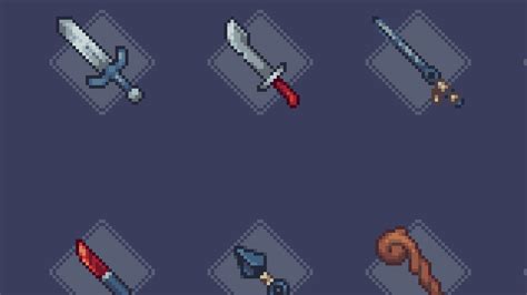 [pixel Art] Rpg Weapons Timelapse Youtube