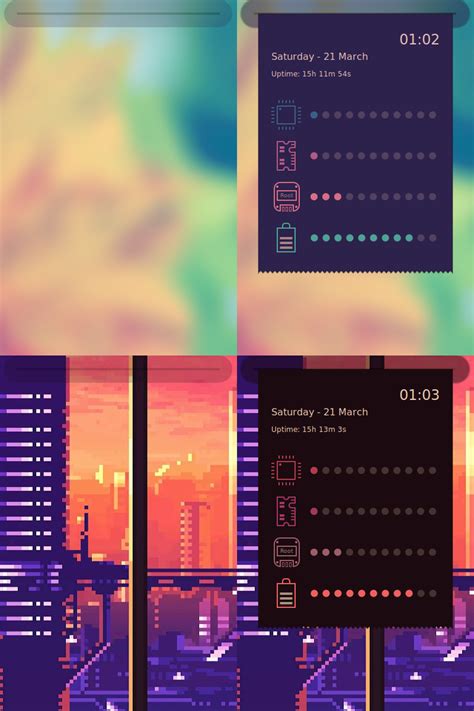 an interactive conky visible during mouseover dynamical colors with