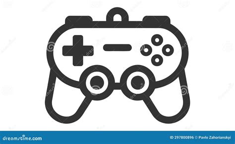 Minimal Gaming Symbol Stream Modern Games Wireless Controller Icon Vector Stock