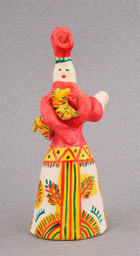 Глиняная игрушка «Барыня». СССР, Филимоново, Е.И. Кехаиди. 1980-е ...