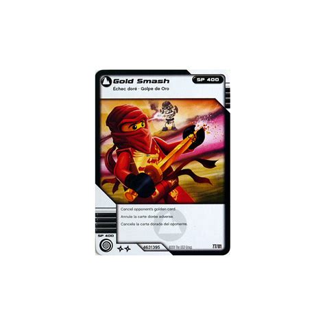 LEGO Ninjago Masters Of Spinjitzu Deck Game Card Gold Smash North American Version