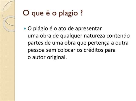 O Que é O Plagio