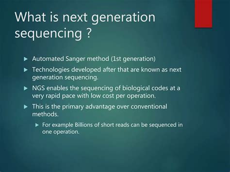 Next Generation Sequencing Pptx