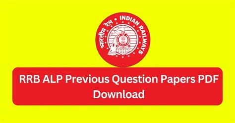 Rrb Alp Previous Question Papers Pdf Download Tamilanguide