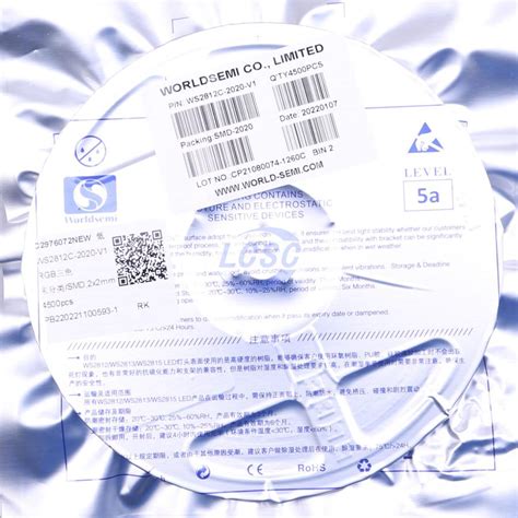 Ws2812b 2020 Worldsemi Light Emitting Diodes Led Jlcpcb