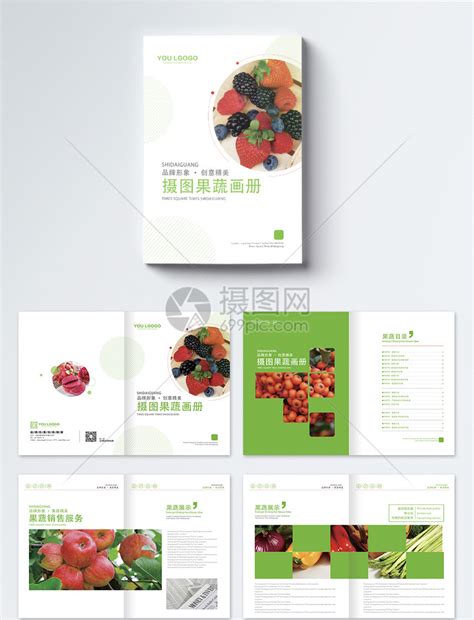 新鲜果蔬食品画册整套模板素材 正版图片400237200 摄图网