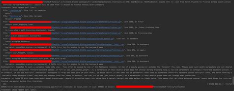 报错 parameter at index 55 with name base model model transformer layers