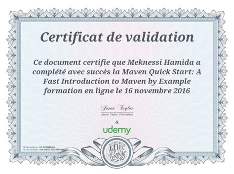 Certificat Maven Ppt