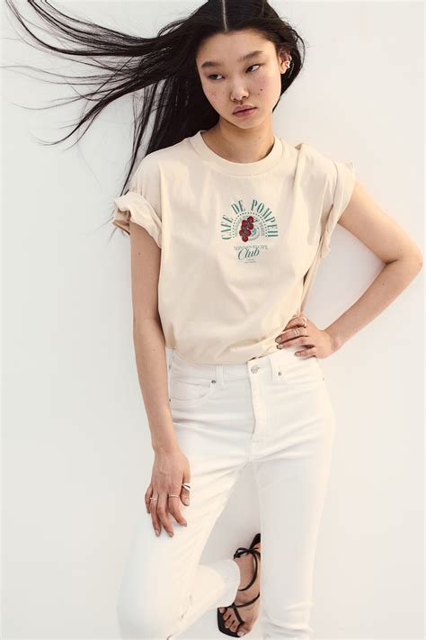 Skinny High Jeans White Ladies Handm Gb