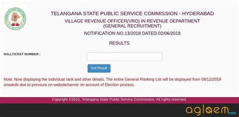 TSPSC VRO Merit List Released At Tspsc Gov In Check General Ranking