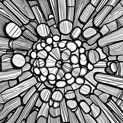 Gráficos Abstratos Vetoriais Em Preto E Branco Vetor Premium