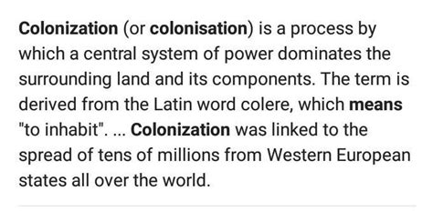 What Do You Mean By Colonisation According To Ncrt Class 8