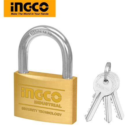Ingco Brass Padlock 70mm Power Tools Sri Lanka