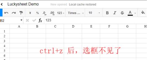 [bug]撤销操作之后，单元格选框不见了 · issue 26 · dream num luckysheet · github